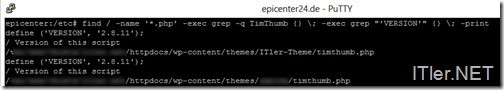 TimThumb.php auf Webserver finden und Version anzeigen lassen