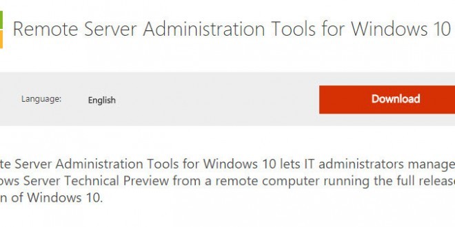 Remote Server Administration Tool RSAT für Windows 10