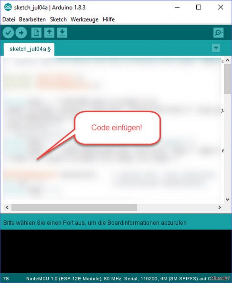 Arduino IDE für die Programmierung von ESP8266 Chips vorbereiten