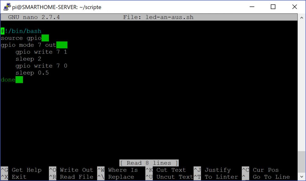 Raspberry Pi Gpio über Shell Script Steuern